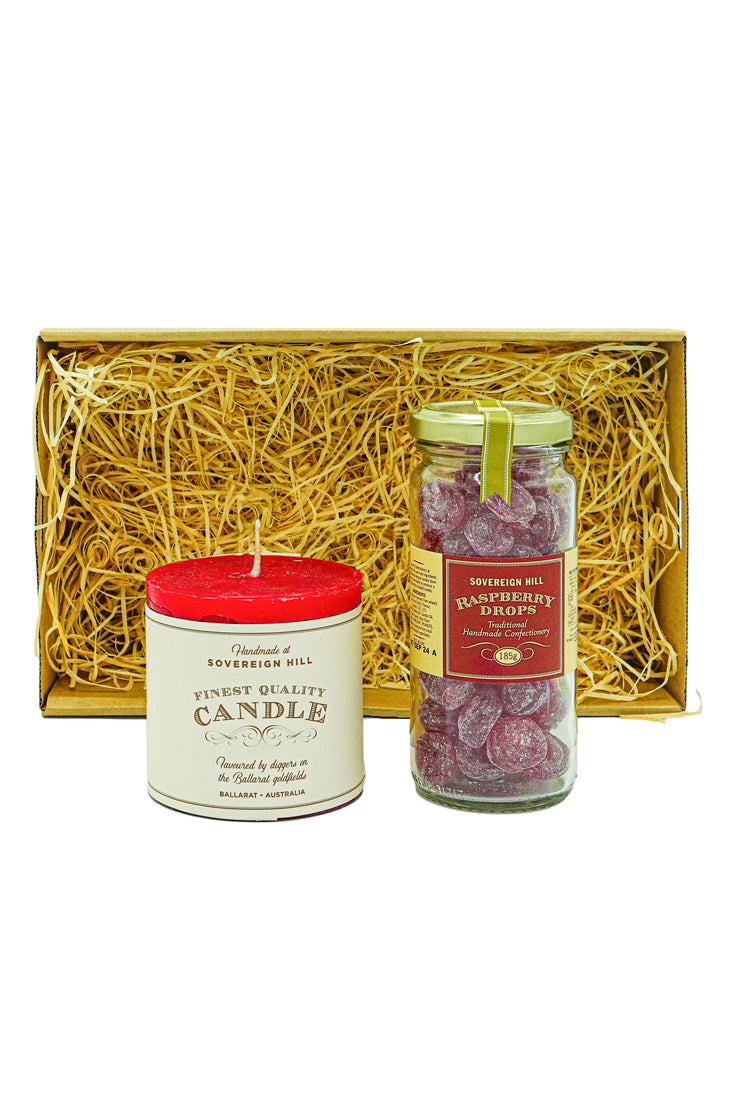 Raspberry Drops and Red Candle Hamper – The Online Shop at Sovereign Hill
