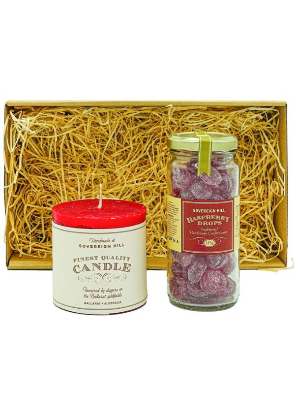 Raspberry Drops and Red Candle Hamper – The Online Shop at Sovereign Hill